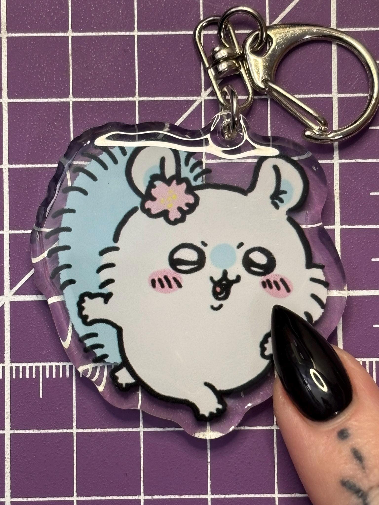 Chiikawa Momonga Walking Keychain – 2 Inch Acrylic Charm - Etsy
