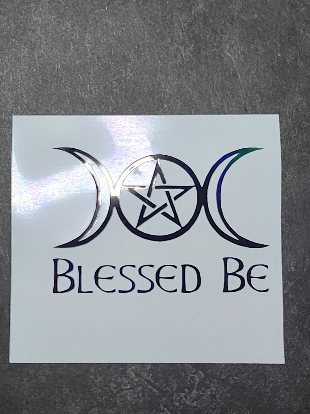 Blessed Be Decal - Witchy Triple Goddess Moon Vinyl Sticker, Pagan Car ...