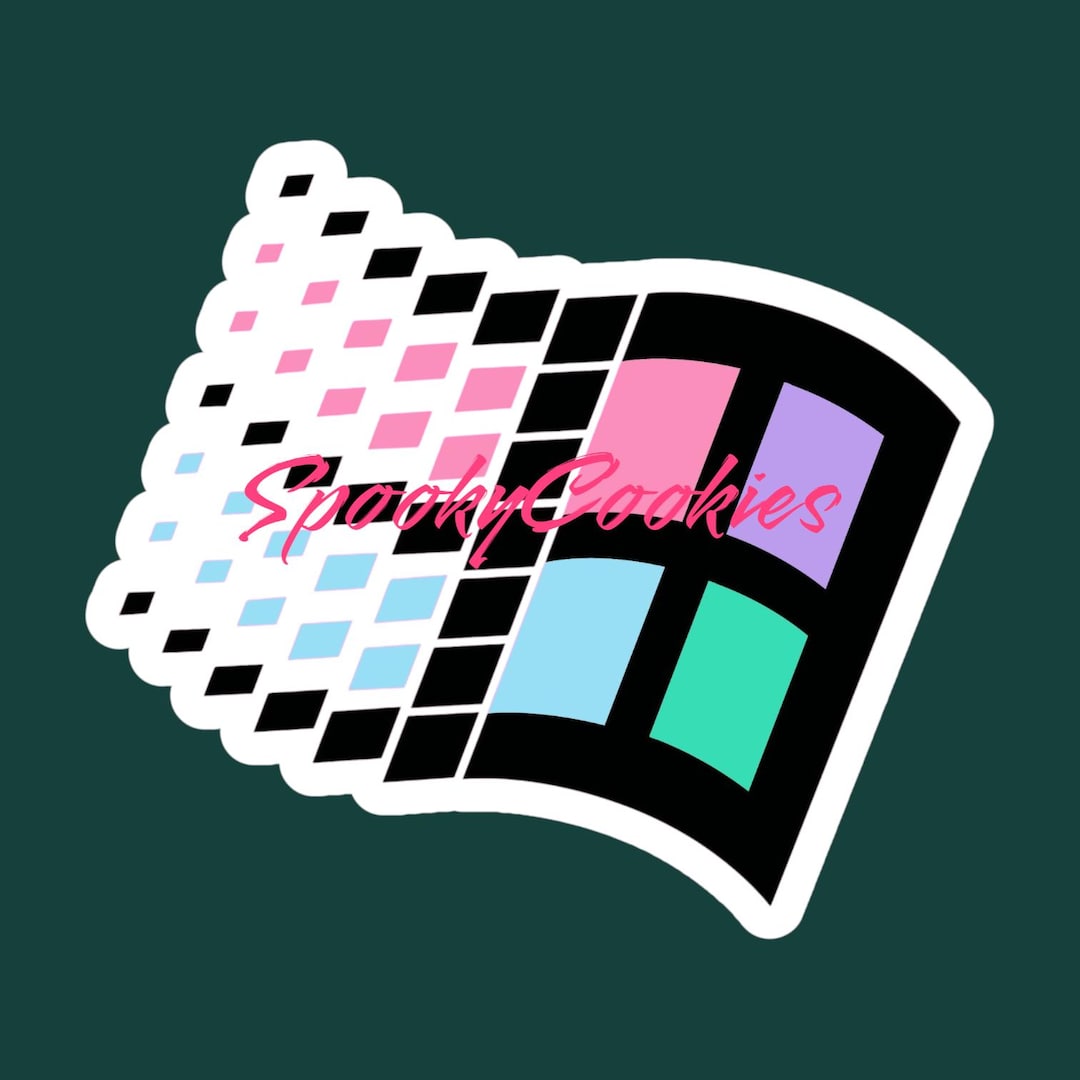 Pastel Windows 98 Sticker – Y2K Aesthetic Retro Tech Decal, 90s 2000s ...
