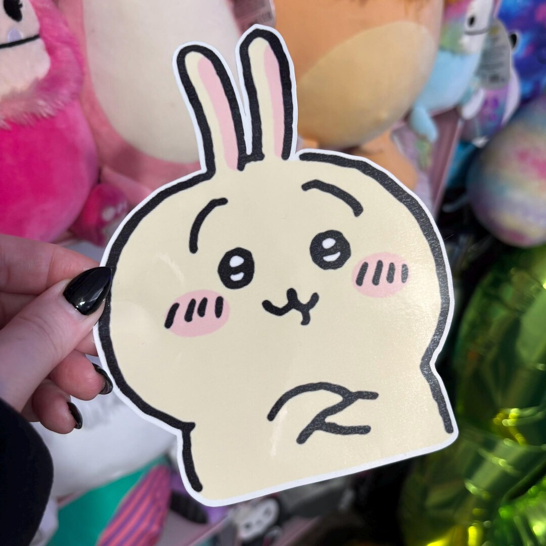 Usagi Peeker Sticker – 6 Inch Glossy Waterproof Vinyl Chiikawa Decal ...