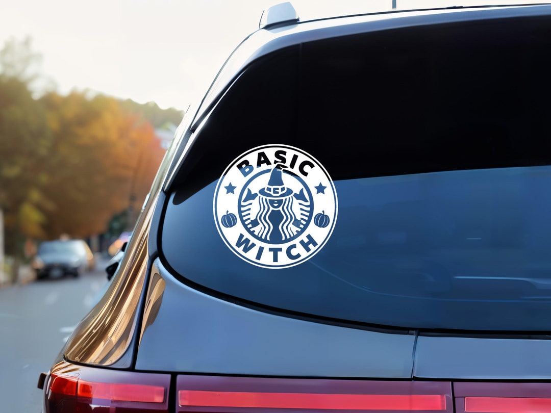 Basic Witch Logo Halloween Spooky Vinyl Decal Sticker - Etsy