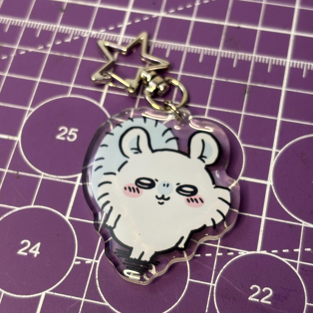 Standing Serious Momonga Chiikawa Keychain – 2 Inch Acrylic Charm - Etsy