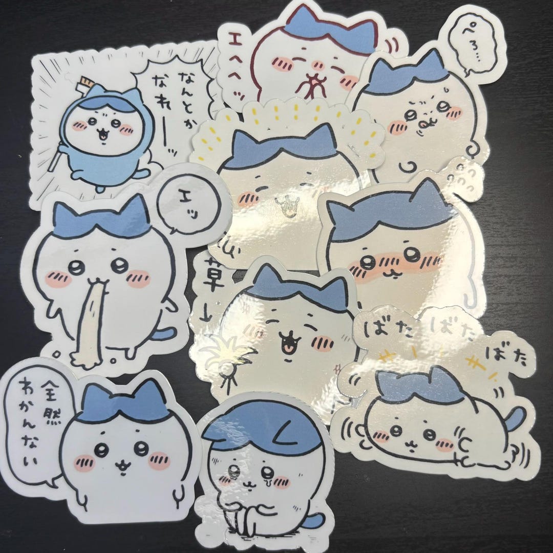 10 Pack Usagi Chiikawa Hachiware Stickers - Cute Kawaii Anime Stickers ...