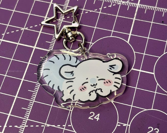 Chiikawa Momonga Walking Keychain – 2 Inch Acrylic Charm - Etsy Canada