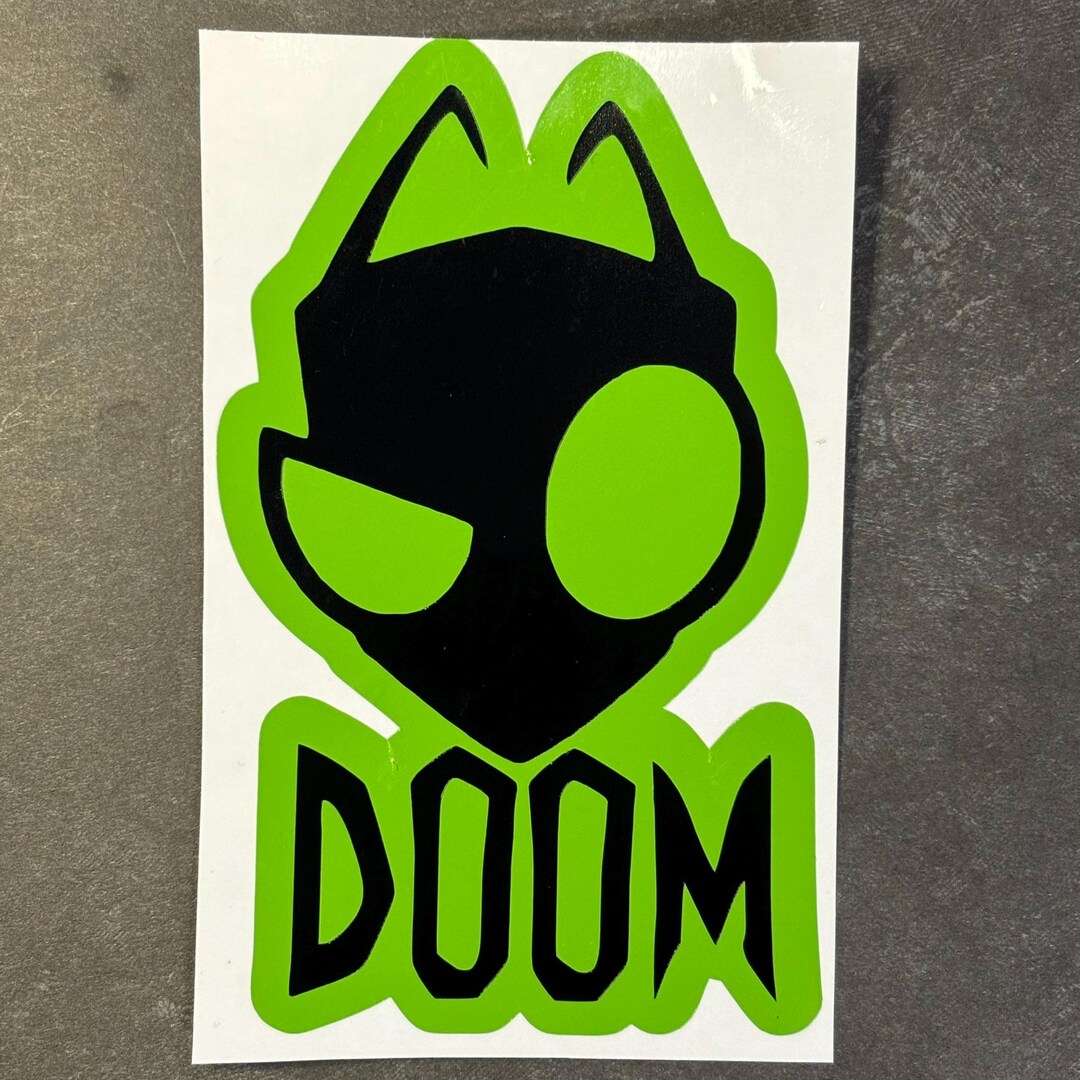Zim Doom Vinyl Sticker From Invader Zim - Durable Decal for Fans, Great ...