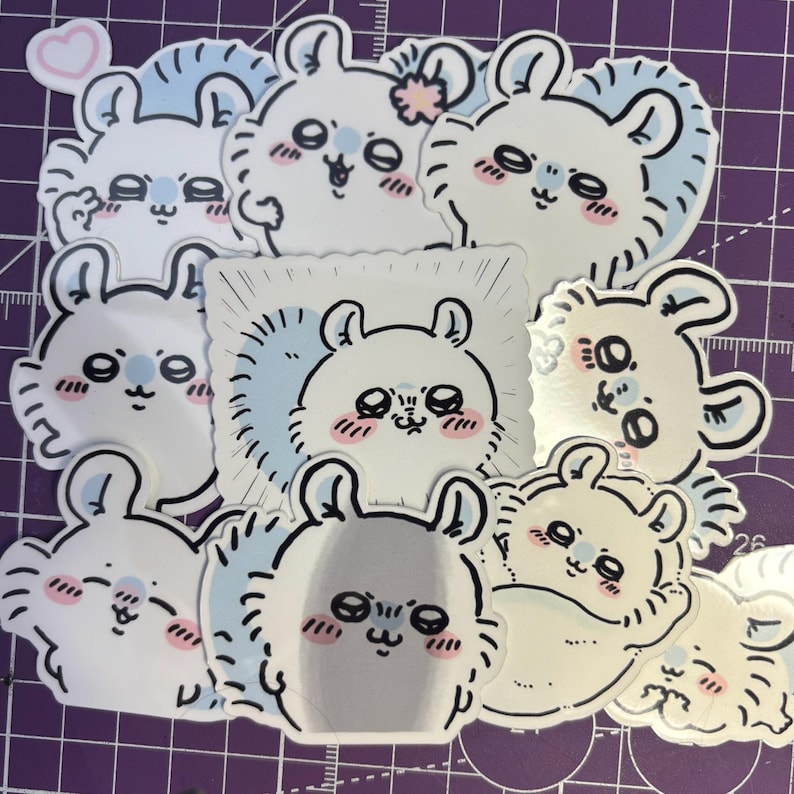 Momonga 10 Sticker Pack | Cute Chiikawa-inspired Stickers | Glossy or ...