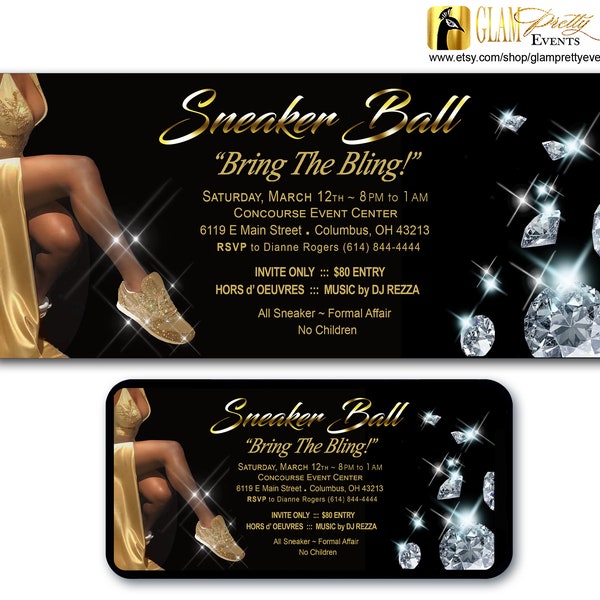 Formal Sneaker Ball Invitation - Etsy