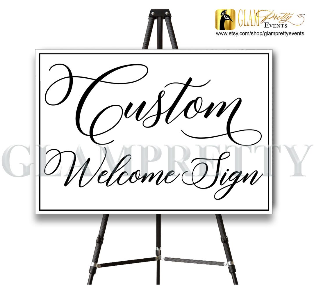 CUSTOM Artwork for One Printable Welcome Sign Poster, Printable 36"x24 ...