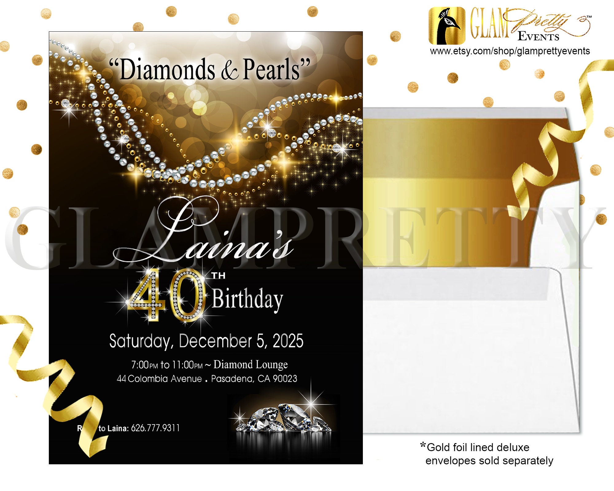 Diamonds And Pearls Invitations