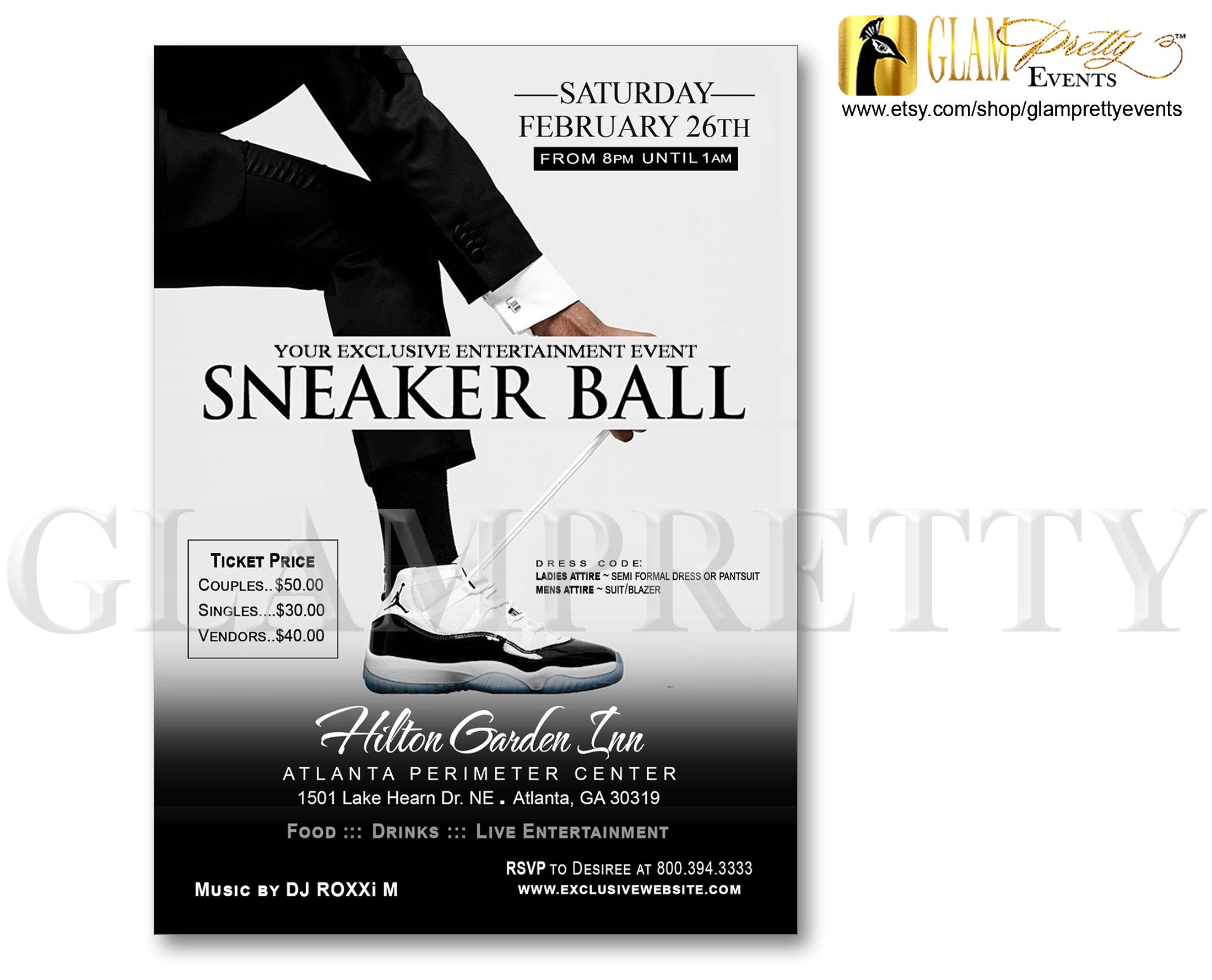 Sneaker Ball Birthday Printable Invite Template Sneaker Birthday 