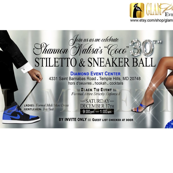 Royal Blue and Silver Save the Date Flyer - Etsy