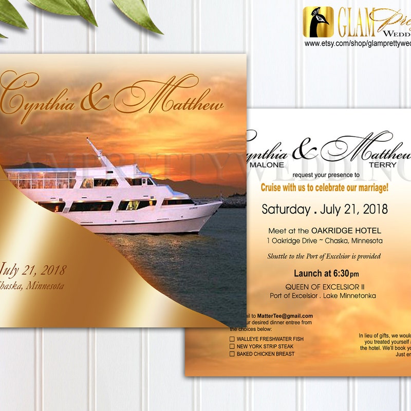 Cruise Wedding Invitation - Etsy