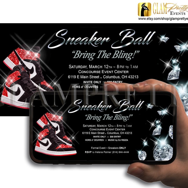 Formal Sneaker Ball Invitation - Etsy
