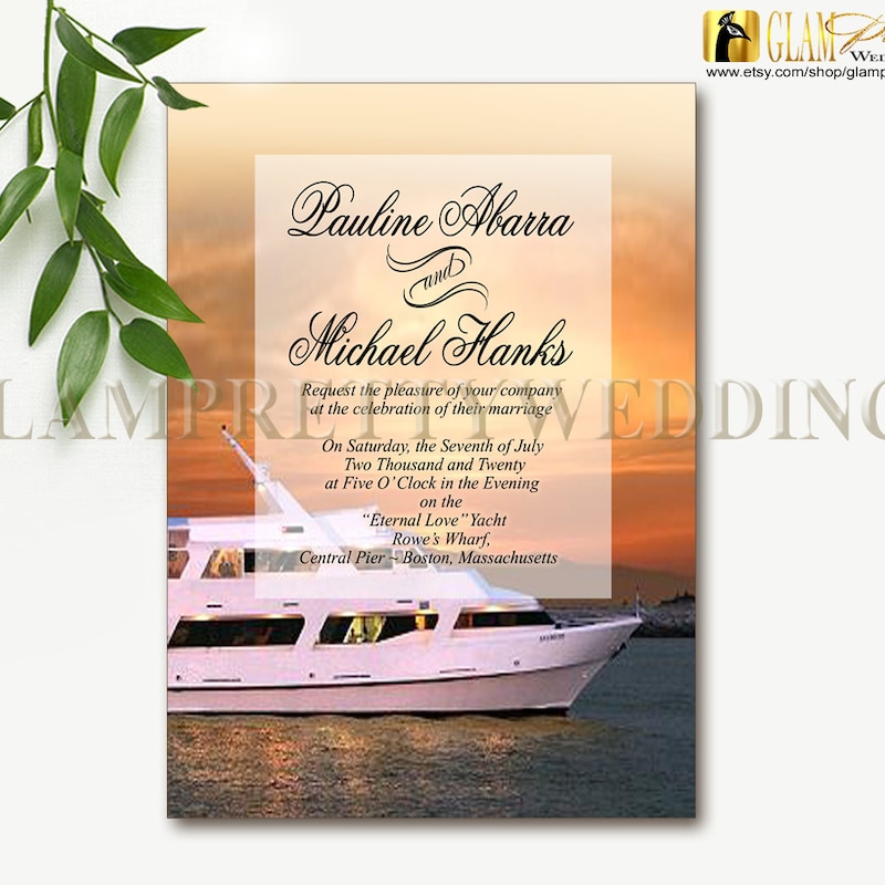 Cruise Wedding Invitation - Etsy