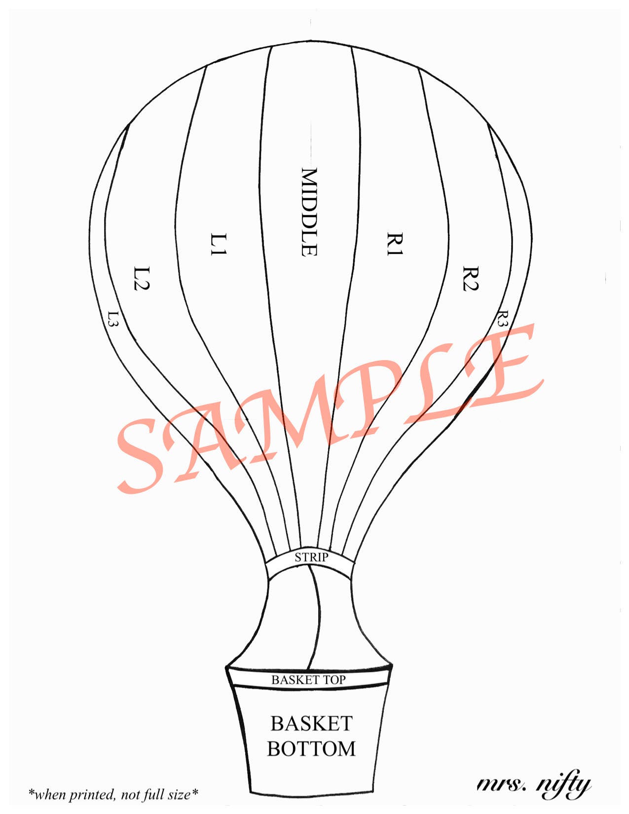 Hot Air Balloon Wall Hanging Pattern PDF - Etsy