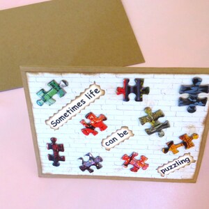 Puzzle Card All Occasion Card 4.25 Inches by 5.5 Inches Whimsical ...
