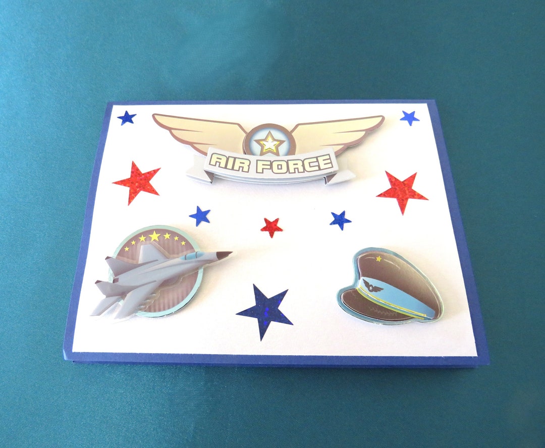 Air Force Card Military Branch of Service Fighter Jet Card Gift for Air ...
