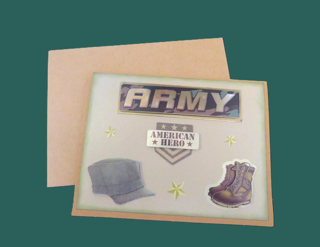 Army American Hero Card Army Card Gold Star Card Long May She Wave ...