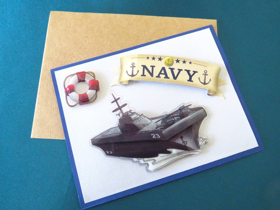 Navy Card Aircraft Carrier Card Life Preserver Sticker Anchor Card ...