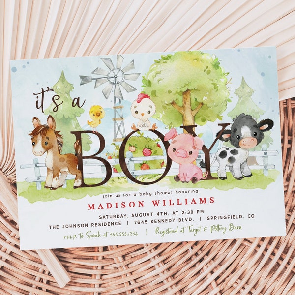 Farm Baby Shower - Etsy