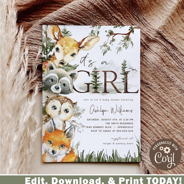 Girl Woodland - Etsy