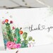 Cactus Thank You Card, Printable | INSTANT DOWNLOAD | Editable Digital ...