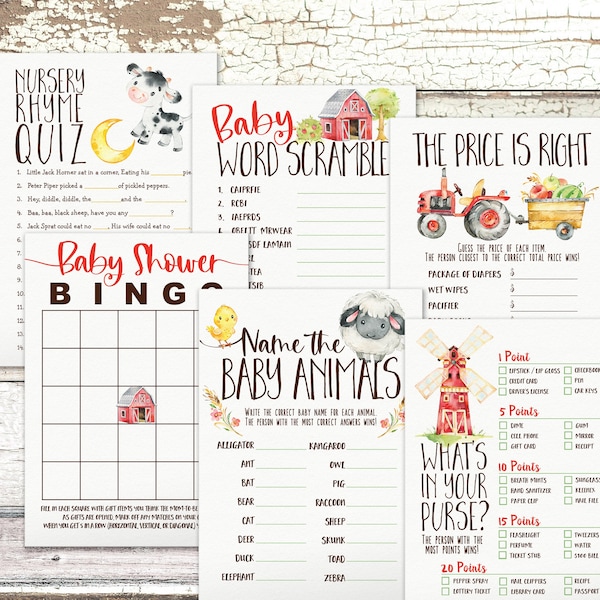 Farm Baby Shower - Etsy