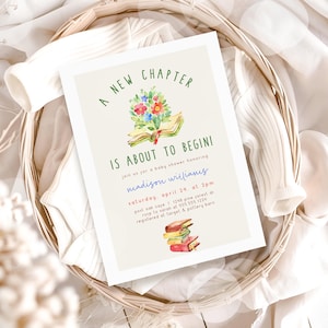 New Chapter Baby Shower Invitation, Editable Template DIGITAL Invite ...