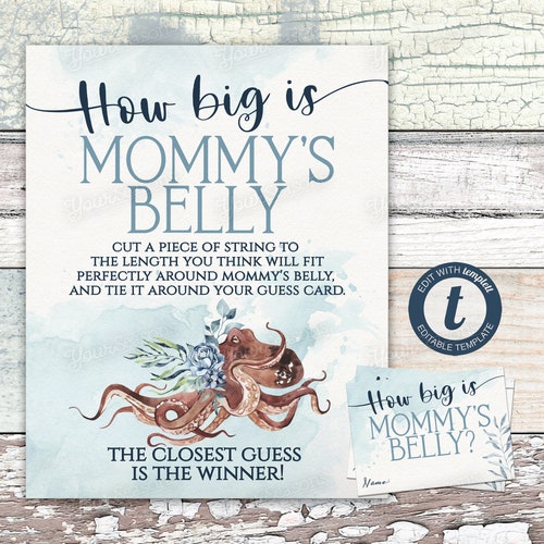 Ocean Boy Octopus Baby Shower Invitation Printable Invite - Etsy