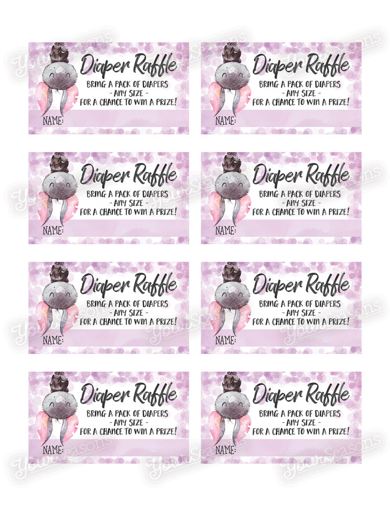 Halloween Diaper Raffle Ticket Insert Card Bats Baby Shower - Etsy