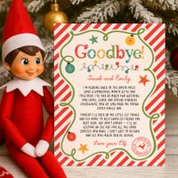 Printable Elf Goodbye Letter | Final Elf Report | Last Day Elf Note ...