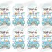Drive by Baby Shower Gift Tags, Blue Truck Thank You Favor Tags ...