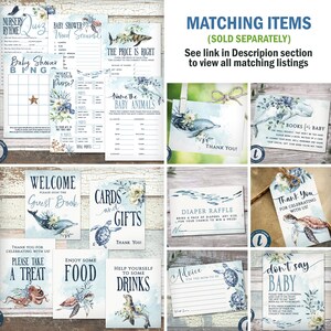Ocean Baby Shower Games Package, Summer Printable INSTANT DOWNLOAD ...