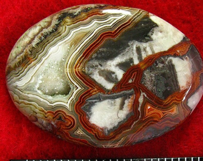 Crazy Lace Agate Large 45mm Cab Slab Rough Pre-drilled Insane Patterns ...