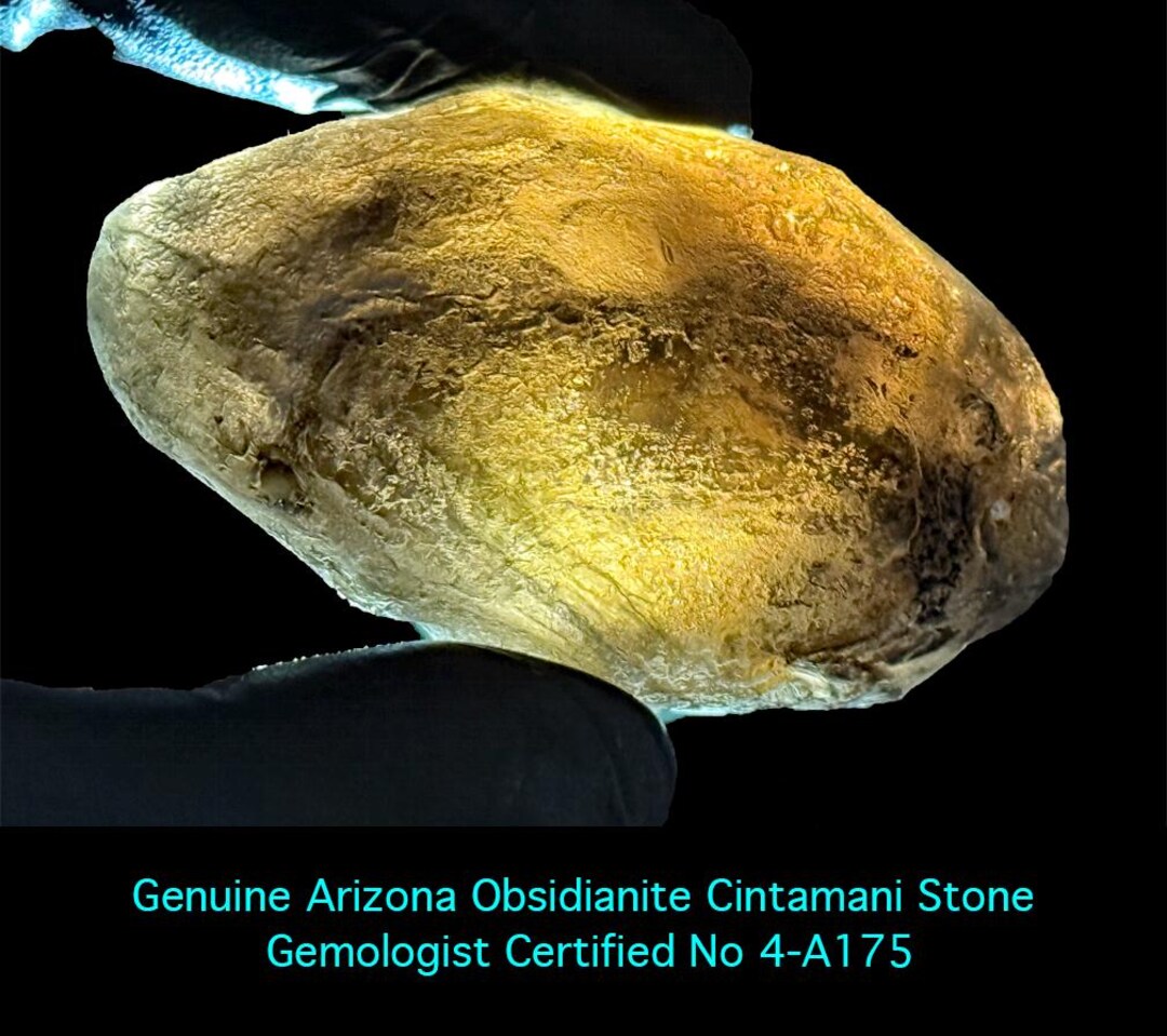 Arizona Obsidianite Cintamani Stone - 17-18m. Years Old - Giant 70mm ...