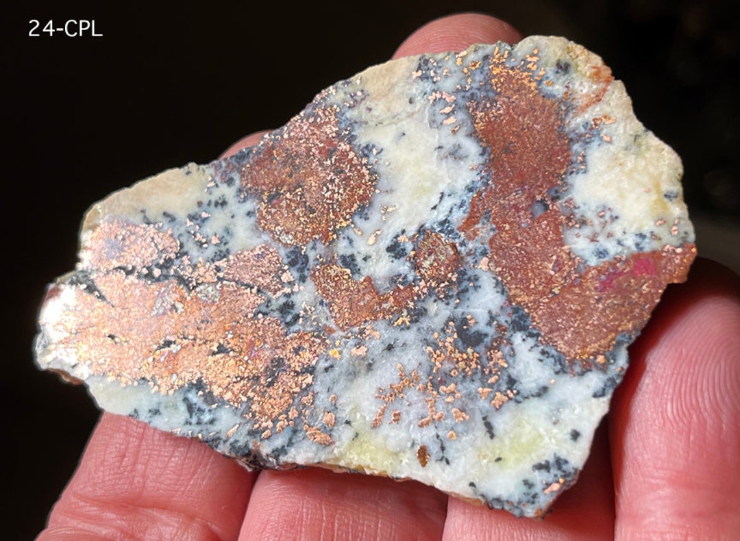 Campbellite Slab Rough Specimen - 177ct. & Loaded W/ Copper - Arizona ...