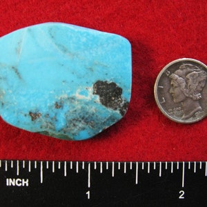 Turquoise Morenci Arizona Large High Grade 35mm W/ Pyrite Rough Slab ...