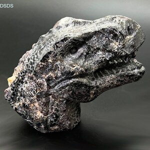 T-rex Hand Carved Garnet Stone Skull 3.75" Very Unusual - All Natural ...