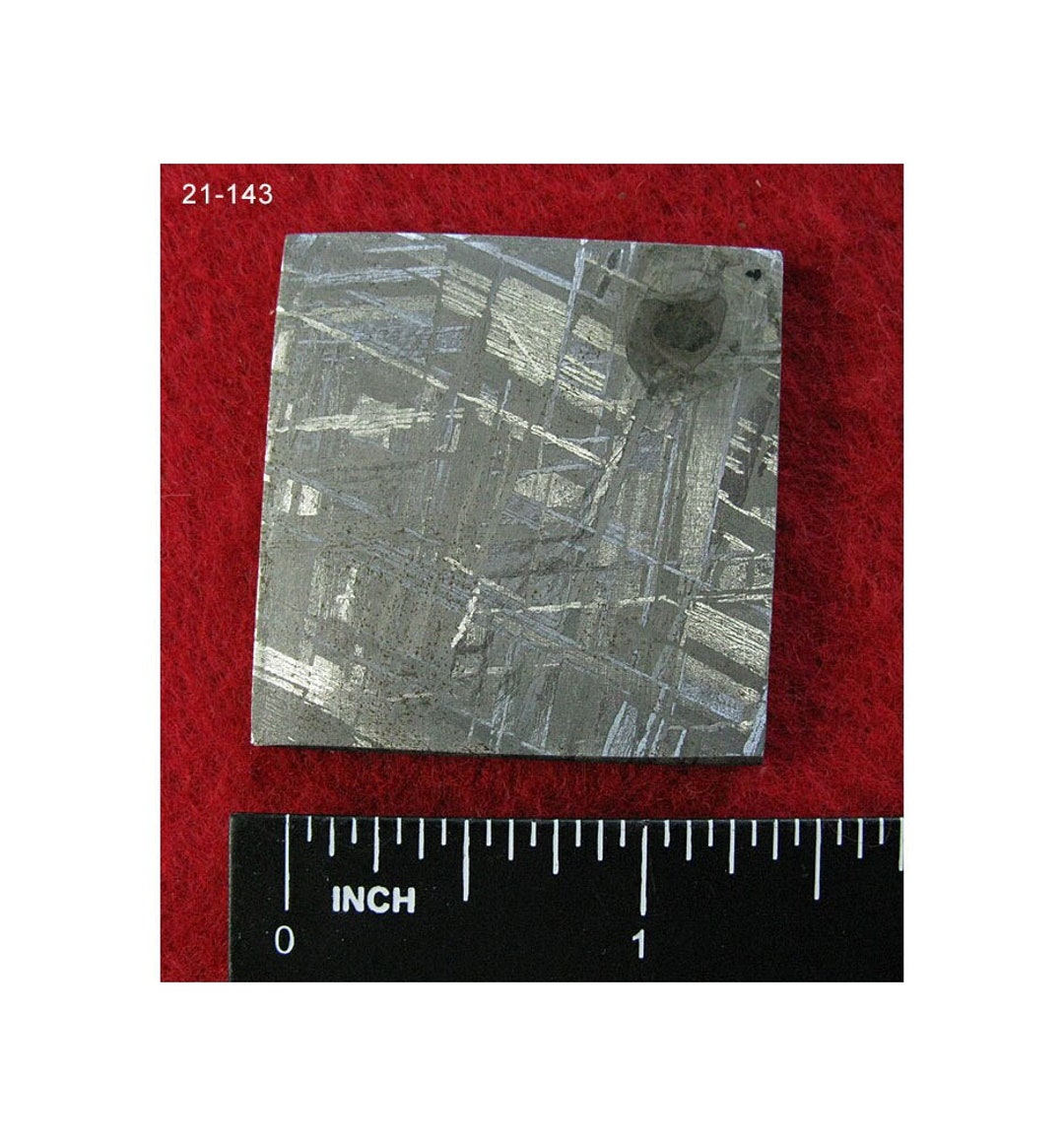 Meteorite Tablet Muonionalusta Etched W/widmanstätten Pattern, 37 X 36x ...