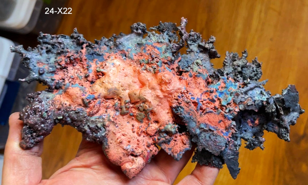 Copper Specimen Ray Mine, AZ Insane Colors Heat Treated Copper Splash ...