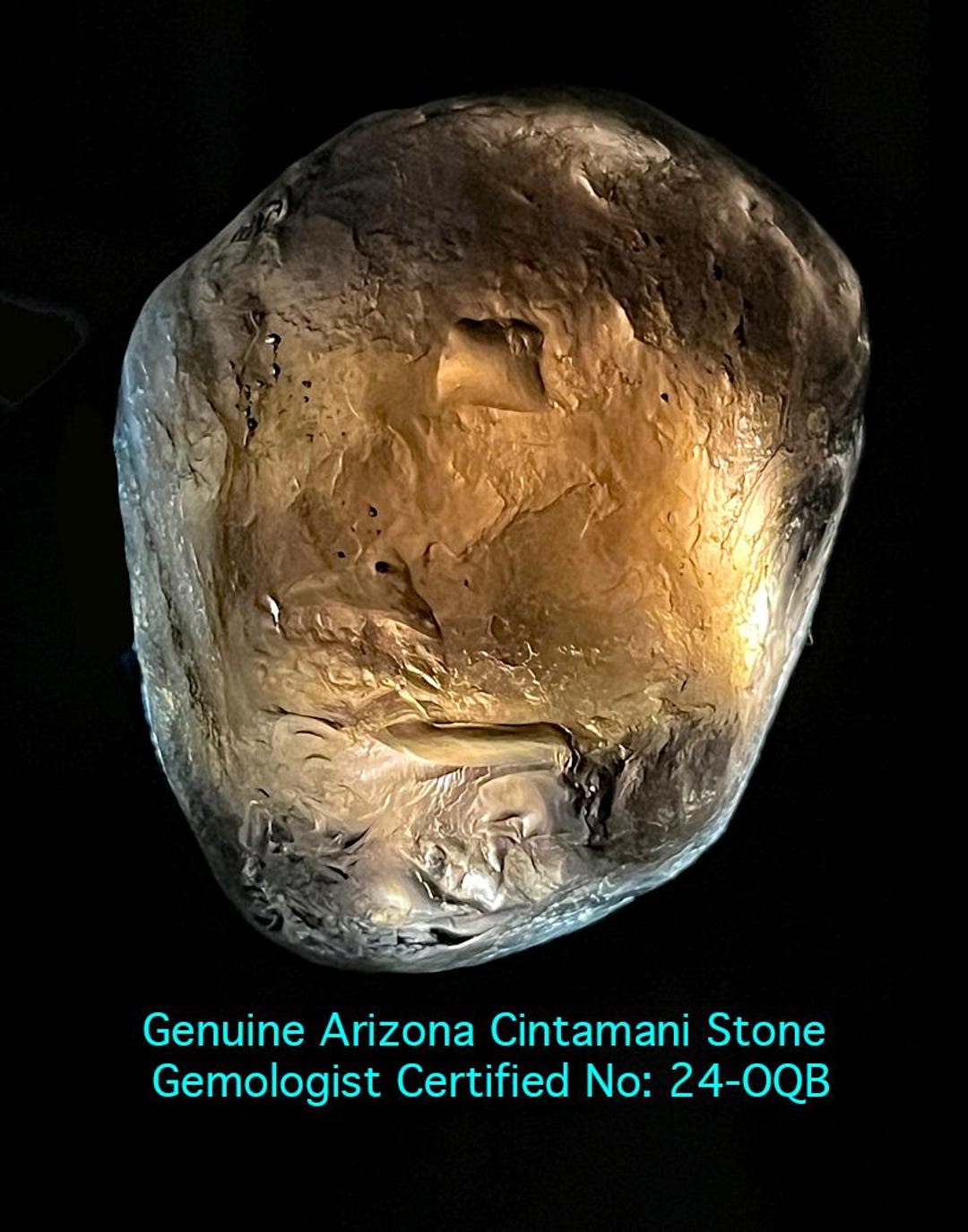 Arizona Obsidianite Cintamani Stone Rare Pitch Black Matrix Large 47mm ...