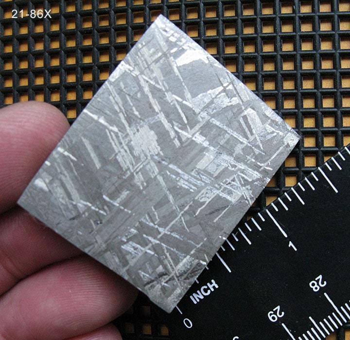 Meteorite Tablet Muonionalusta Etched W/widmanstätten Pattern, 41mm ...