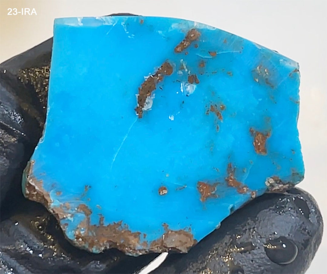 Bisbee Blue Turquoise High Grade Blue Gemstone Rough Slab HUGE 38mm ...