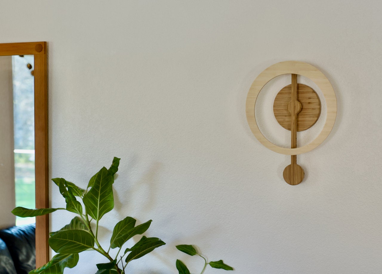 Pulsar Kinetic Art Wood Sculpture Double Pendulum Handmade Perpetual ...