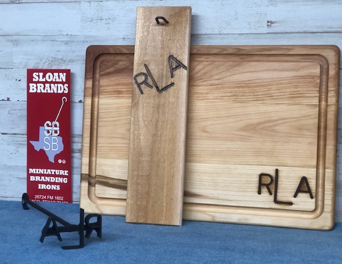 Monogram Miniature Branding Iron Larger Center Letter - Etsy