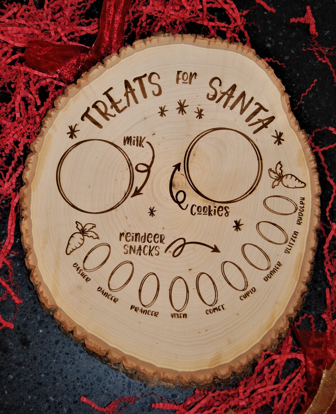 Christmas Cutting Board, Santa Treat Board, Christmas Gift, Cookies for ...