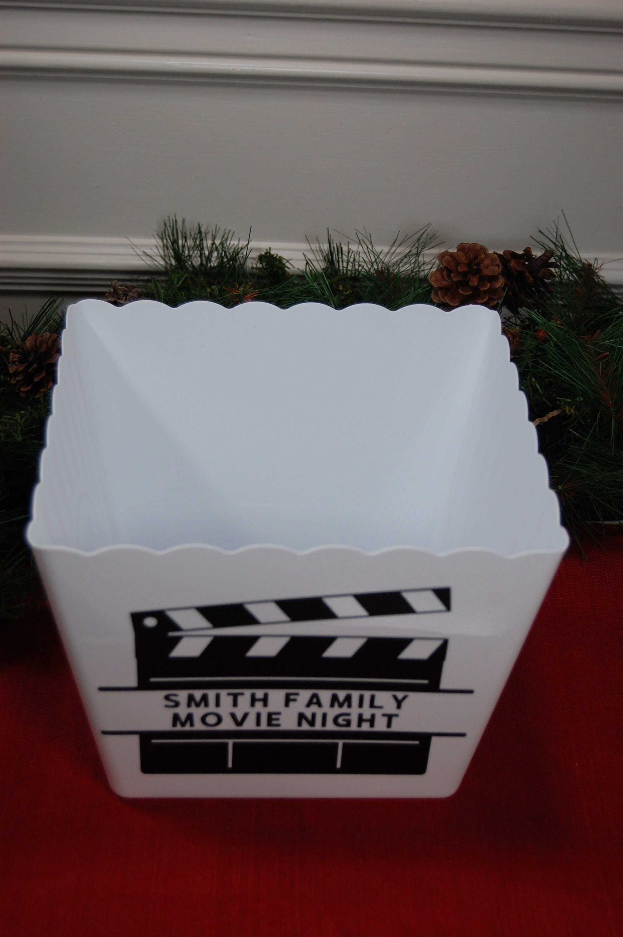 Personalized Popcorn Bucket Movie Night Personalized Gift Personalized ...