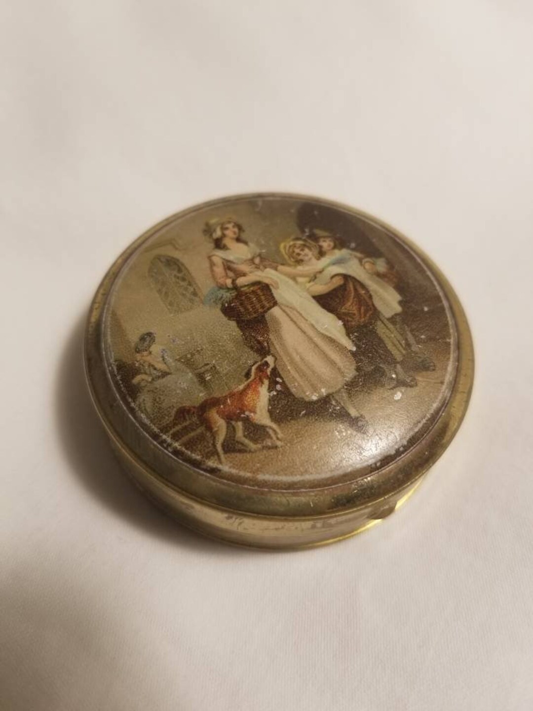 Yardley Vintage 1940s Double Compact in Brass With Pastoral Image - Etsy
