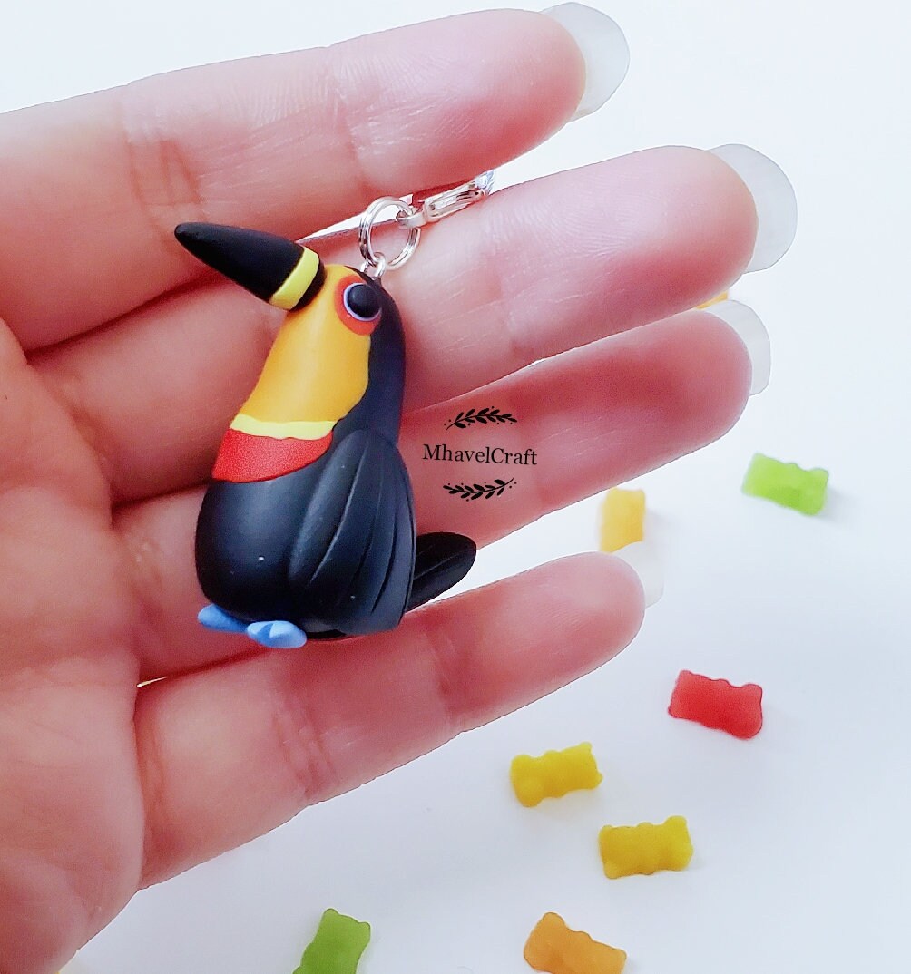Handmade Polymer Clay Toucan Pendant Charm, Bird Lover Gift - Etsy