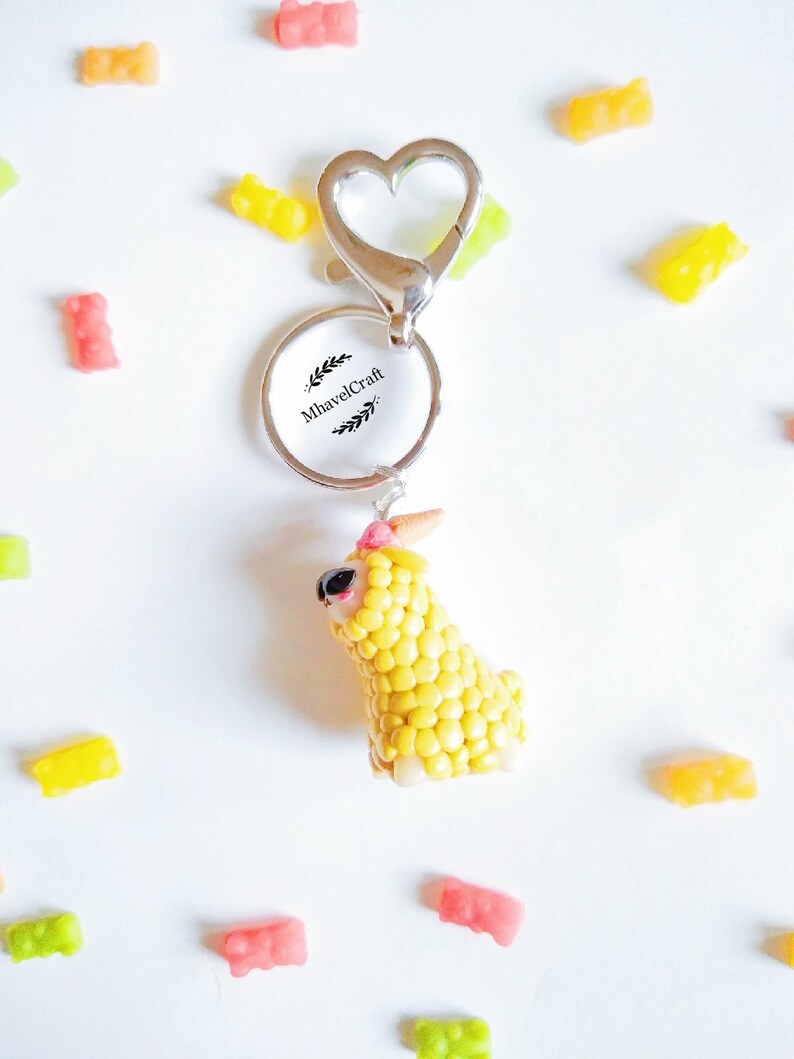 Cool Alpaca Keychain Polymer Clay Kawaii Charm Glows in the - Etsy